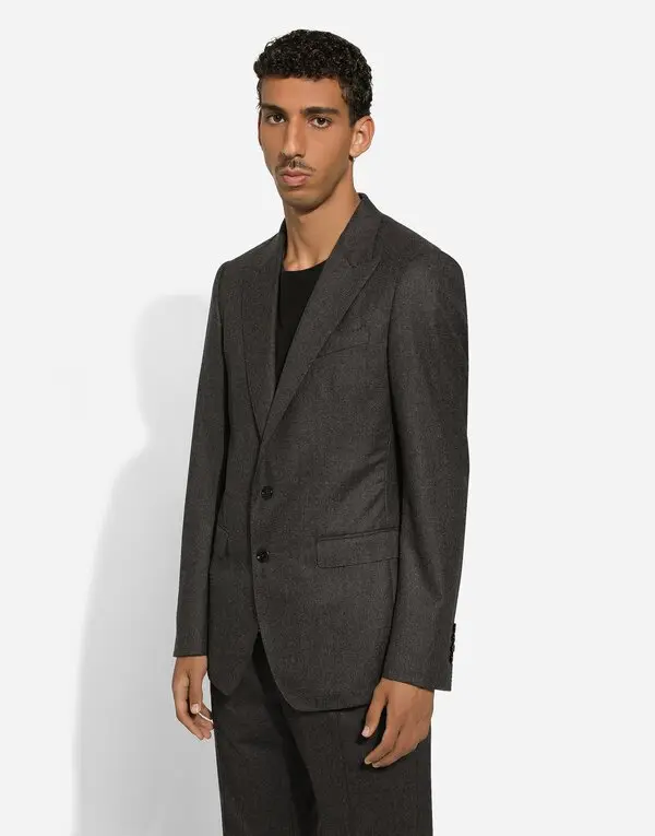 Dolce & Gabbana Single-breasted Wool Taormina-fit Jacket - Grey