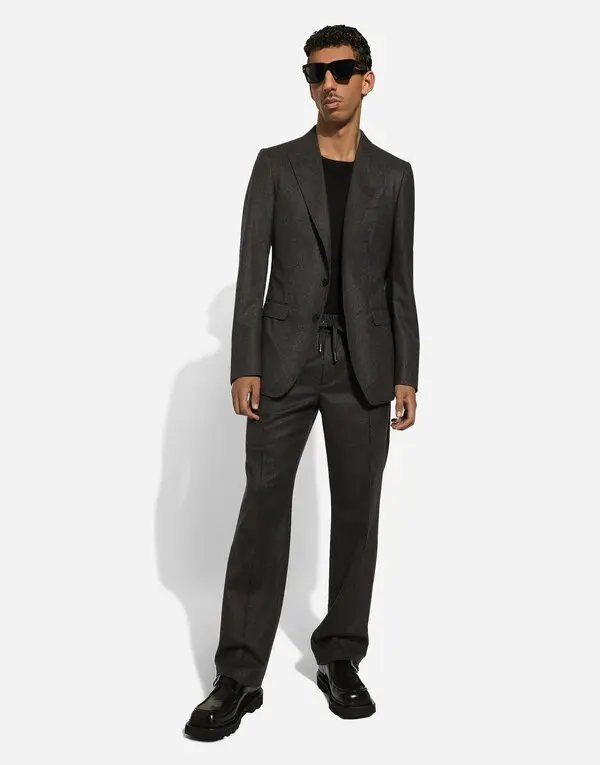 Dolce & Gabbana Single-breasted Wool Taormina-fit Jacket - Grey