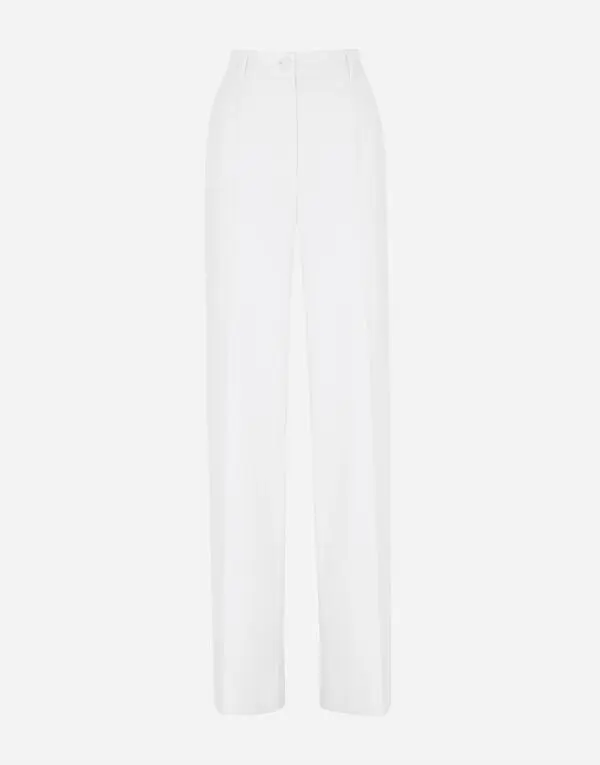 Dolce & Gabbana Stretch Wool Trousers - White