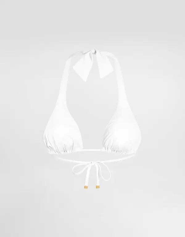 Dolce & Gabbana Padded Triangle Bikini Top - White