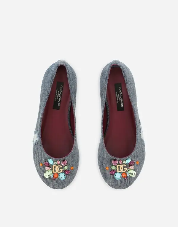 Dolce & Gabbana Patchwork Denim Ballerinas