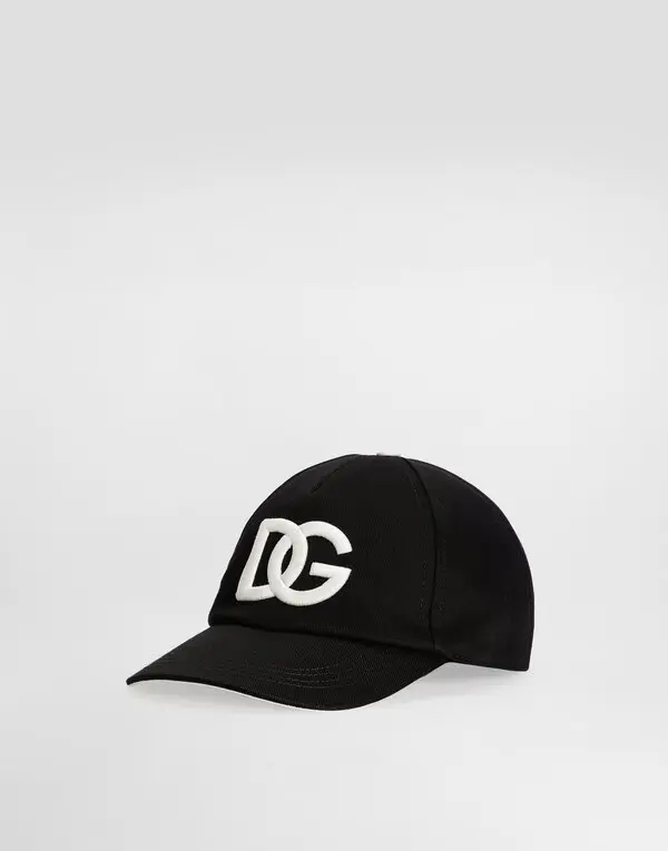 Dolce & Gabbana Baseball Cap With Dg Embroidery - Black