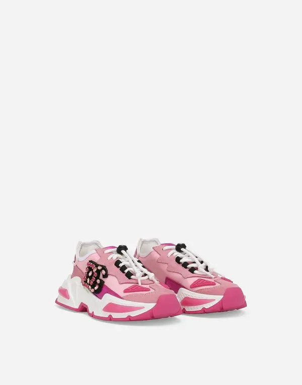 Dolce & Gabbana Nylon Airmaster Sneakers With Dg Logo - Pink