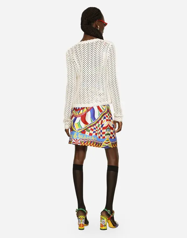 Dolce & Gabbana Crochet Knit Jacket