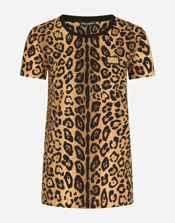 Dolce & Gabbana Leopard-print Jersey T-shirt