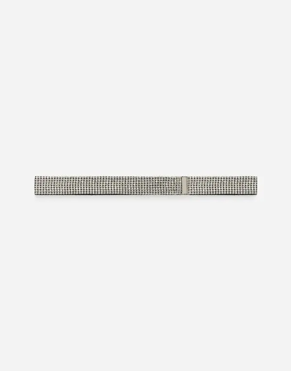 Dolce & Gabbana Crystal Mesh Belt - Silver