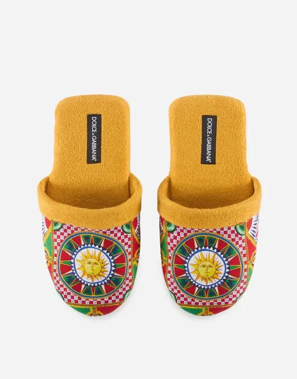 Dolce & Gabbana Cotton Terry Slippers - Multicolor