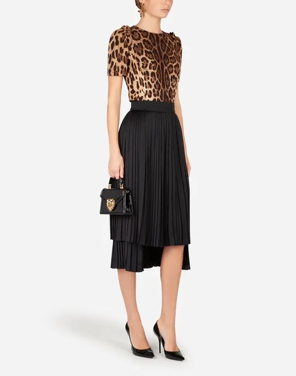 Dolce & Gabbana Leopard-print Cady Top