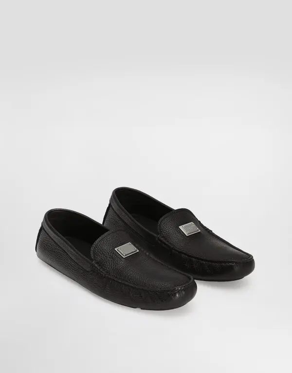 Dolce & Gabbana Deerskin Driver Loafers - Black