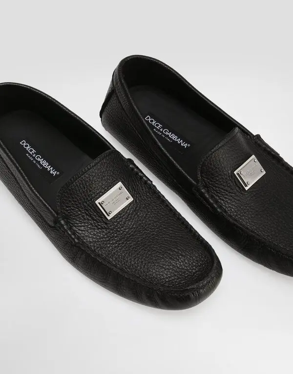 Dolce & Gabbana Deerskin Driver Loafers - Black