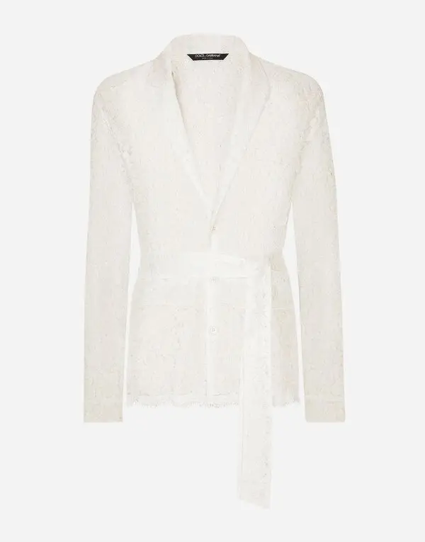 Dolce & Gabbana Lace Robe - White