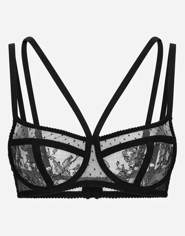Dolce & Gabbana Lace Balconette Bra - Black