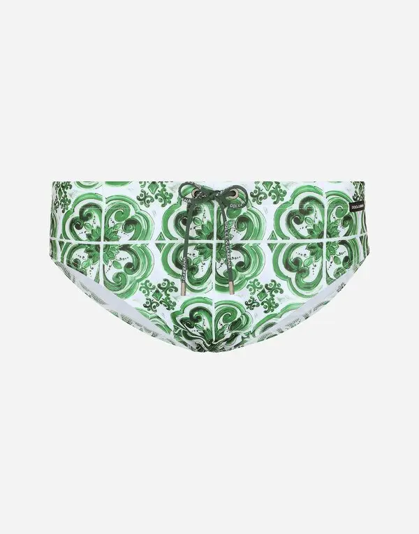 Dolce & Gabbana Majolica Swim Briefs - Print