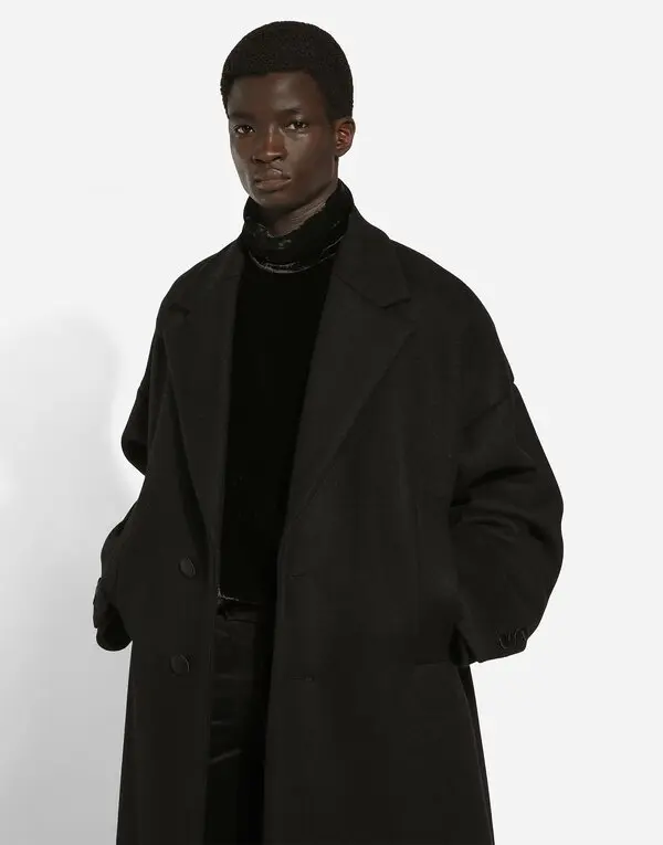 Dolce & Gabbana Oversize Single-breasted Coat - Black
