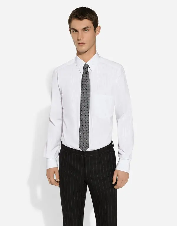 Dolce & Gabbana Striped Poplin Martini-fit Shirt - Multicolor