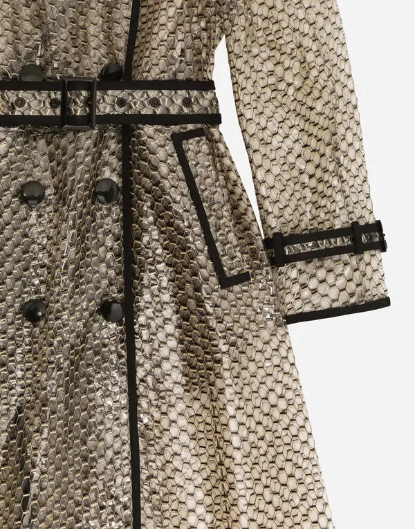 Dolce & Gabbana Pvc-bonded Lurex Mesh Trench Coat - Multicolor