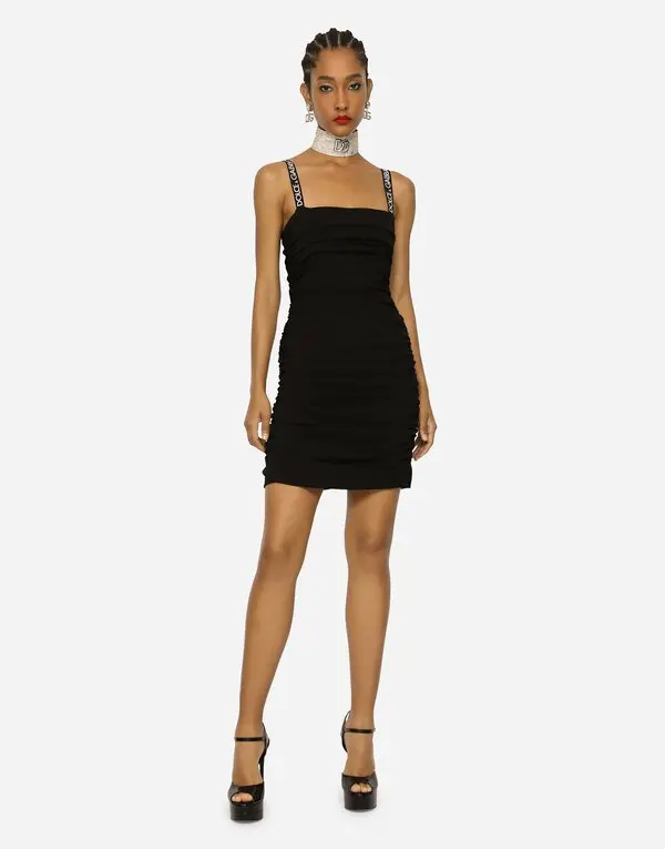 Dolce & Gabbana Short Cady Draped Dress