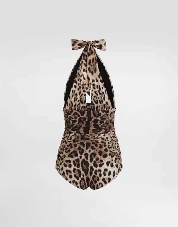 Dolce & Gabbana Leopard Print One-piece Swimsuit - Multicolor
