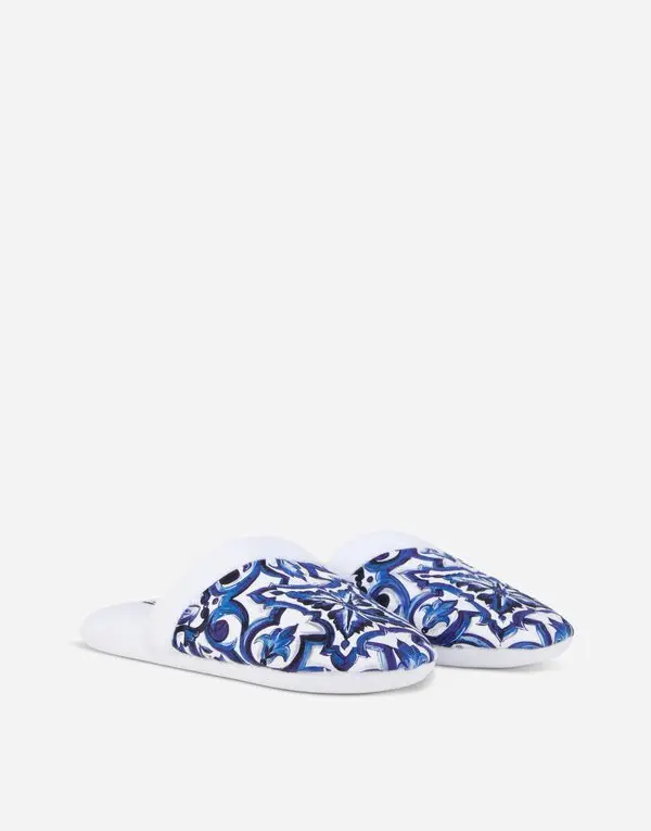 Dolce & Gabbana Cotton Terry Slippers - Multicolor