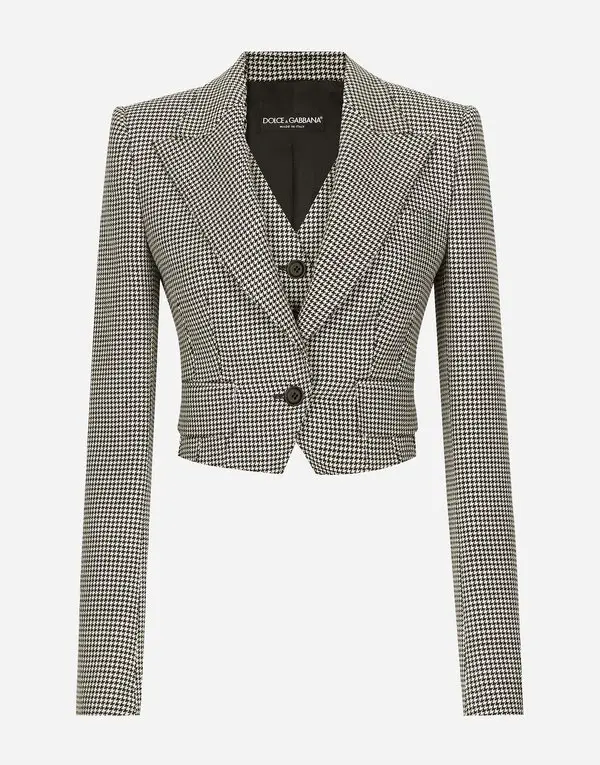Dolce & Gabbana Houndstooth Jacket With Vest
