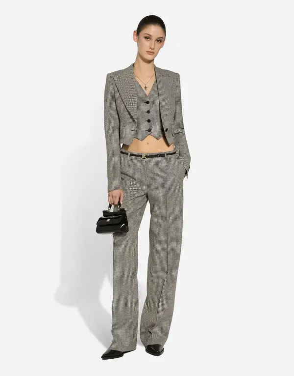 Dolce & Gabbana Houndstooth Jacket With Vest