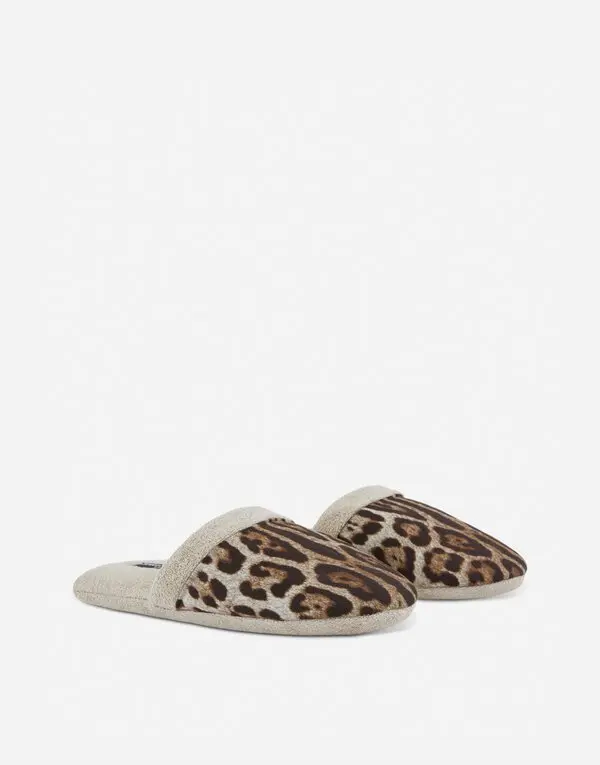 Dolce & Gabbana Cotton Terry Slippers - Multicolor