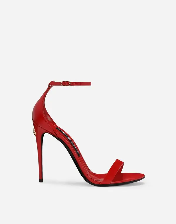 Dolce & Gabbana Patent Leather Sandals - Red