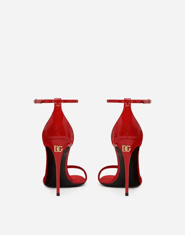 Dolce & Gabbana Patent Leather Sandals - Red