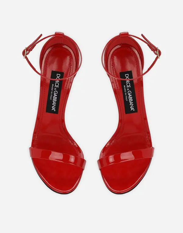 Dolce & Gabbana Patent Leather Sandals - Red