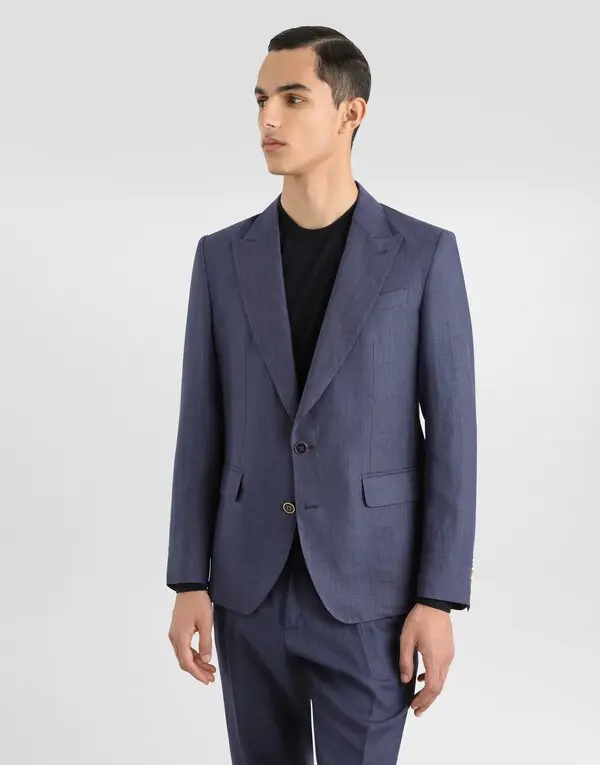 Dolce & Gabbana Linen Sicilia-fit Jacket - Blue