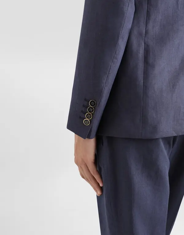 Dolce & Gabbana Linen Sicilia-fit Jacket - Blue