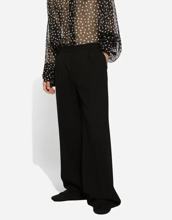 Dolce & Gabbana Tailored Wide-leg Wool Pants