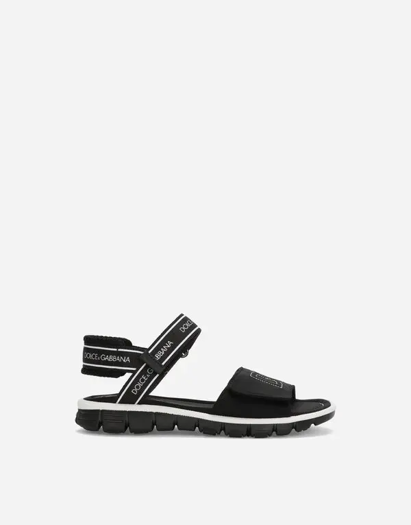 Dolce & Gabbana Technical Fabric Sandals With Dg Logo