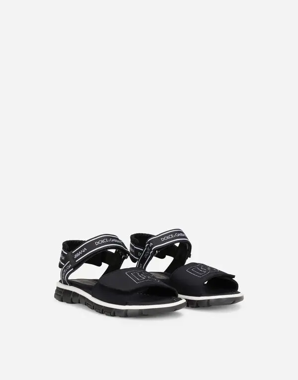 Dolce & Gabbana Technical Fabric Sandals With Dg Logo