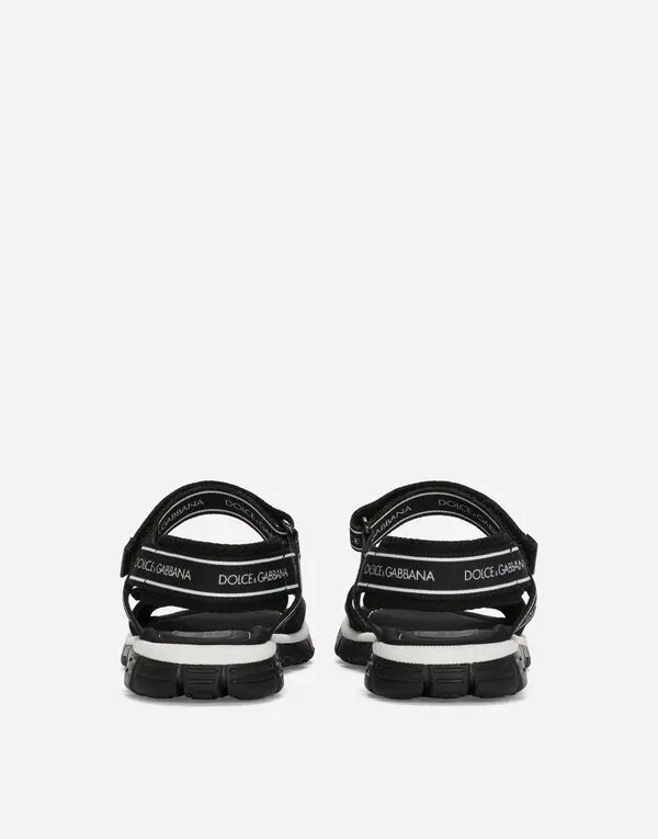 Dolce & Gabbana Technical Fabric Sandals With Dg Logo
