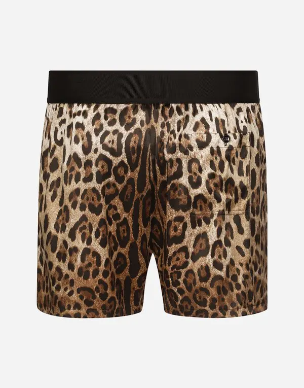 Dolce & Gabbana Leopard Silk Shorts