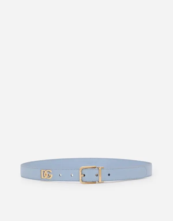 Dolce & Gabbana Dg Logo Belt - Light Blue