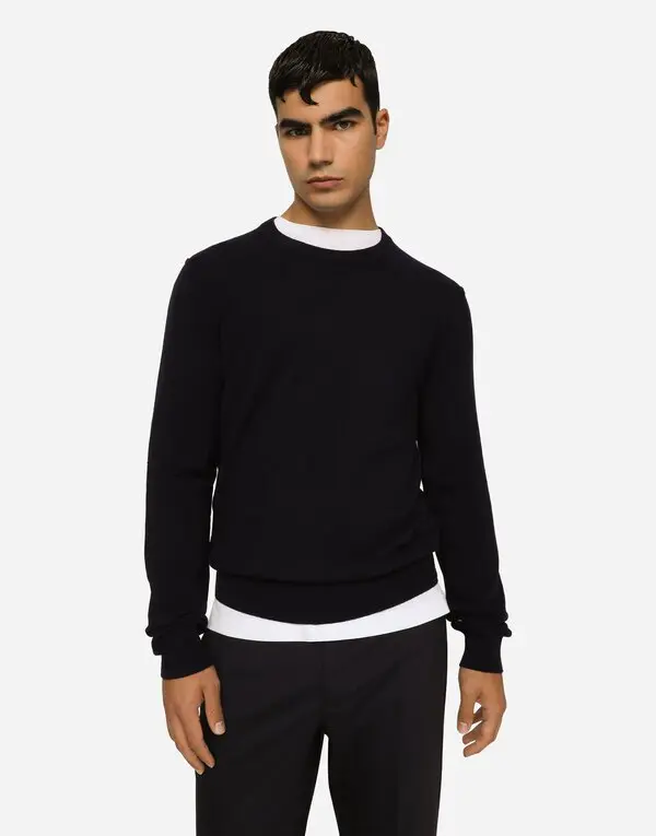Dolce & Gabbana Cashmere Round-neck Sweater - Blue
