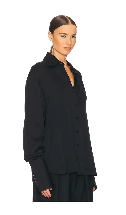 HELSA The Relaxed Silk Shirt - Black