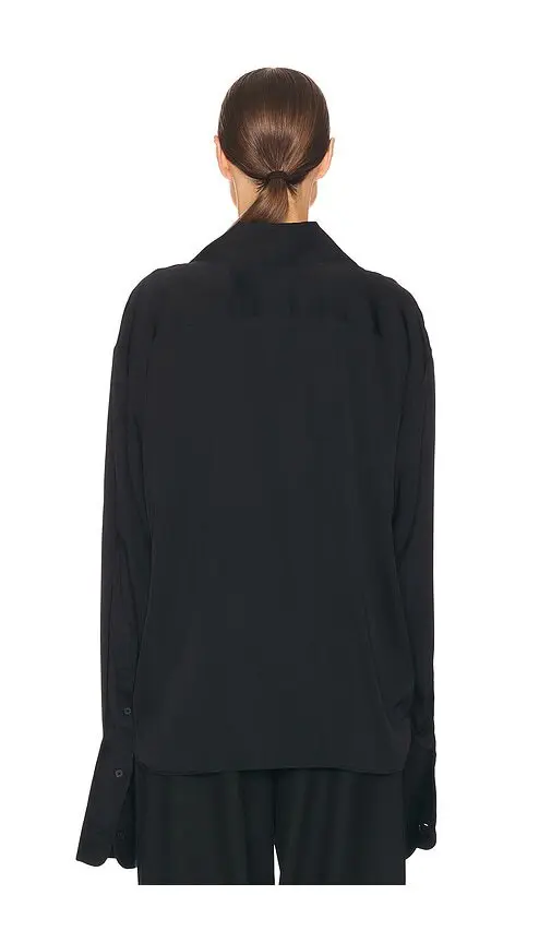 HELSA The Relaxed Silk Shirt - Black