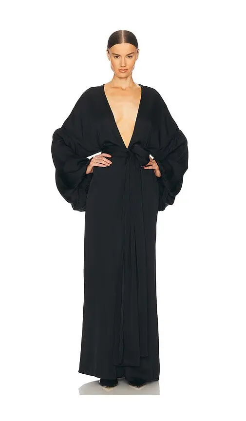 helsa serafina silk dress reviews Elevate your evening look. The Serafina Silk Dress captures movement and  elegance with its flowing silhouette, while the versatile scarf detail lets  you wear it your wayaround the neck or cinched at