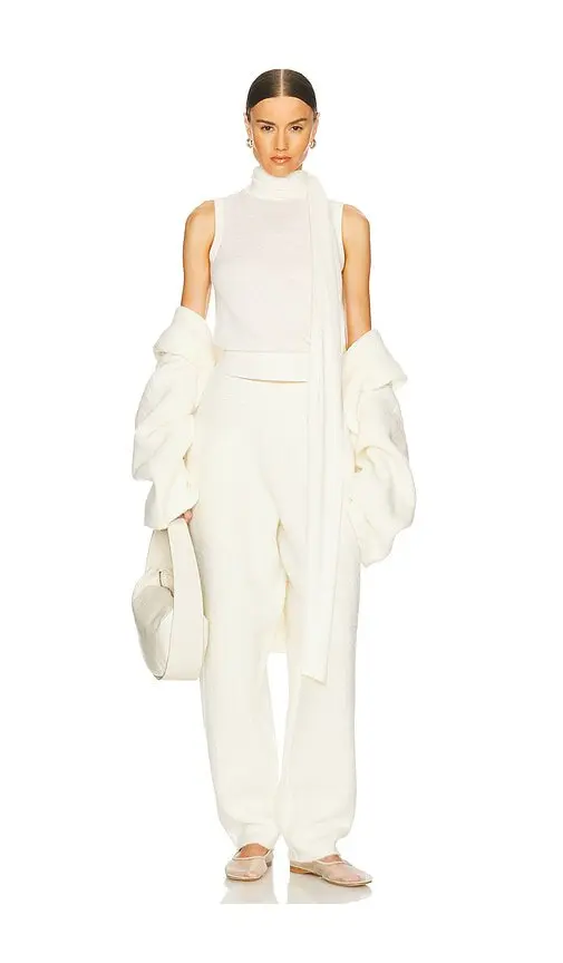 HELSA Charlee Knit Scarf Top