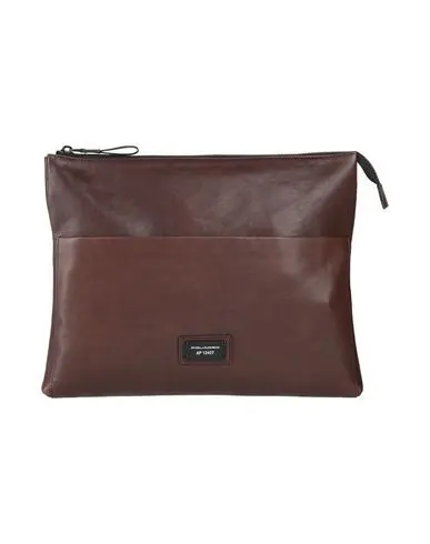 PIQUADRO Leather Clutch - Brown