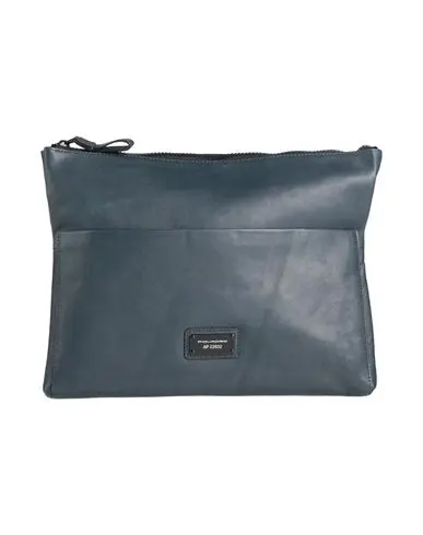 PIQUADRO Leather Clutch - Navy