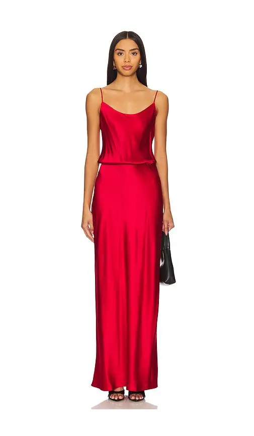 EAVES Yarden Silk Maxi Dress - Red