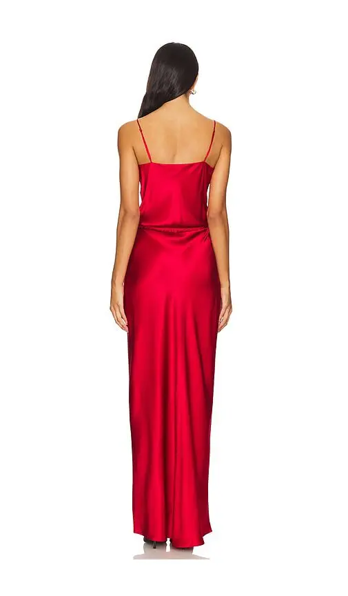 EAVES Silk Maxi Dress - Red