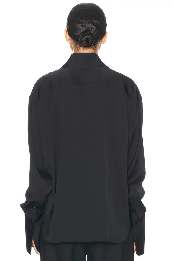 HELSA The Relaxed Silk Shirt - Black