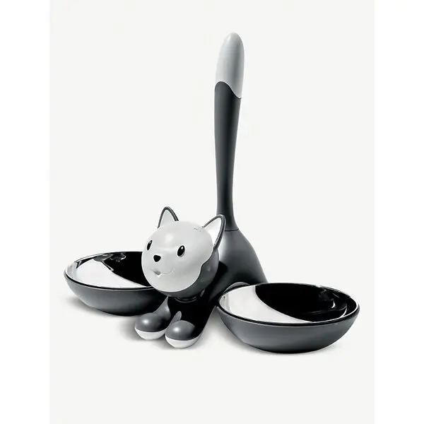 ALESSI Tigrito Stainless-steel Cat Bowl 28cm - Grey