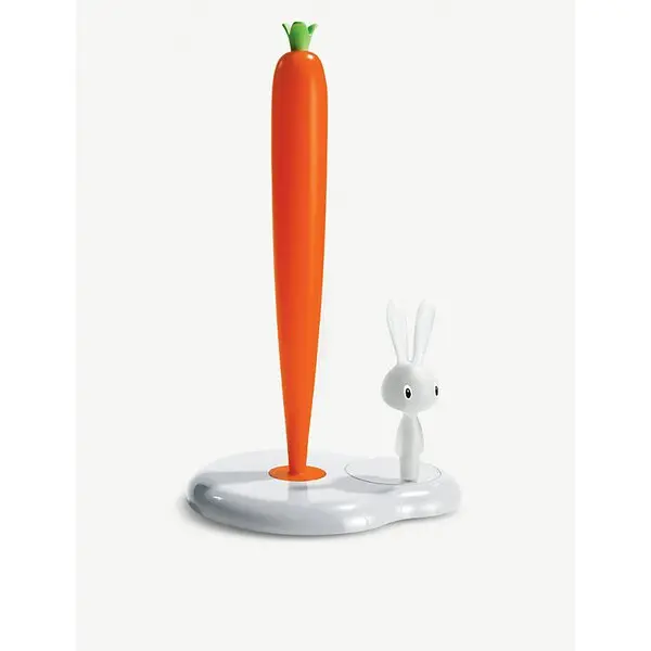 ALESSI Bunny & Carrot Kitchen Roll Holder - White