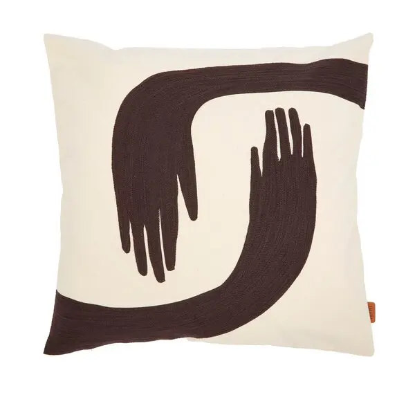 FERM LIVING Pose Cushion - Dark Brown